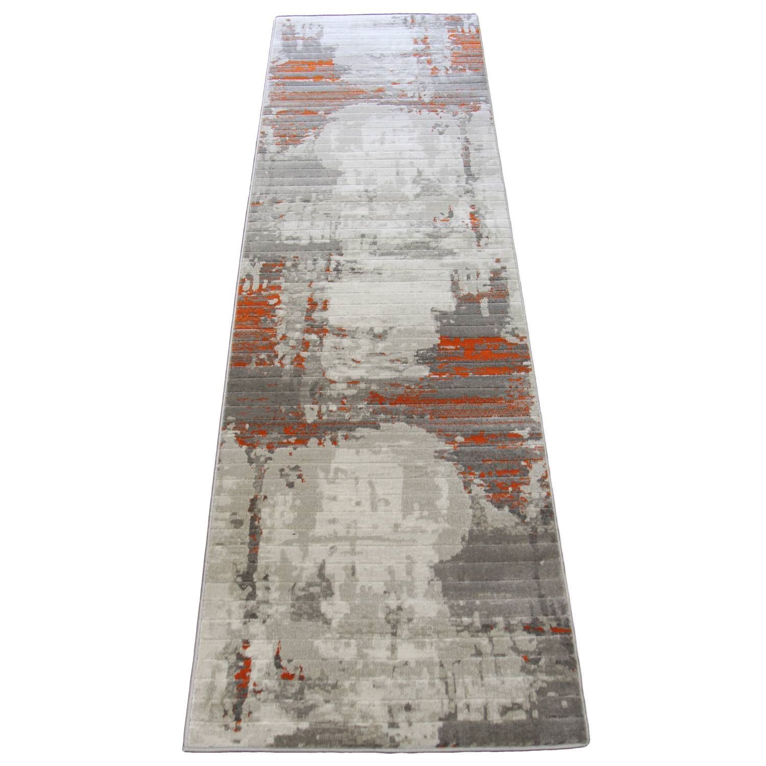 Pacific Orange Gray Abstract Rug ChicagoCozy Rugs Chicago