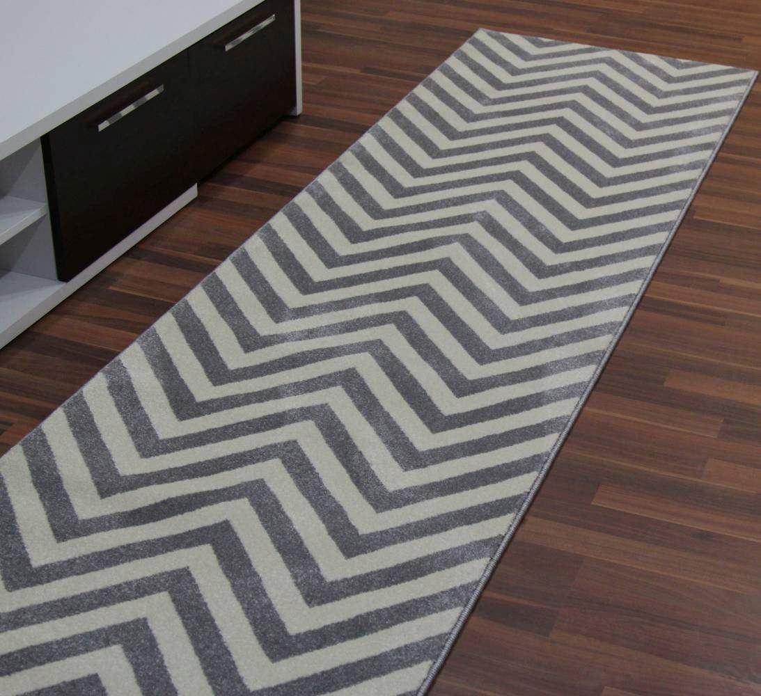 Gray Chevron Rug - Contemporary Zigzag Rug