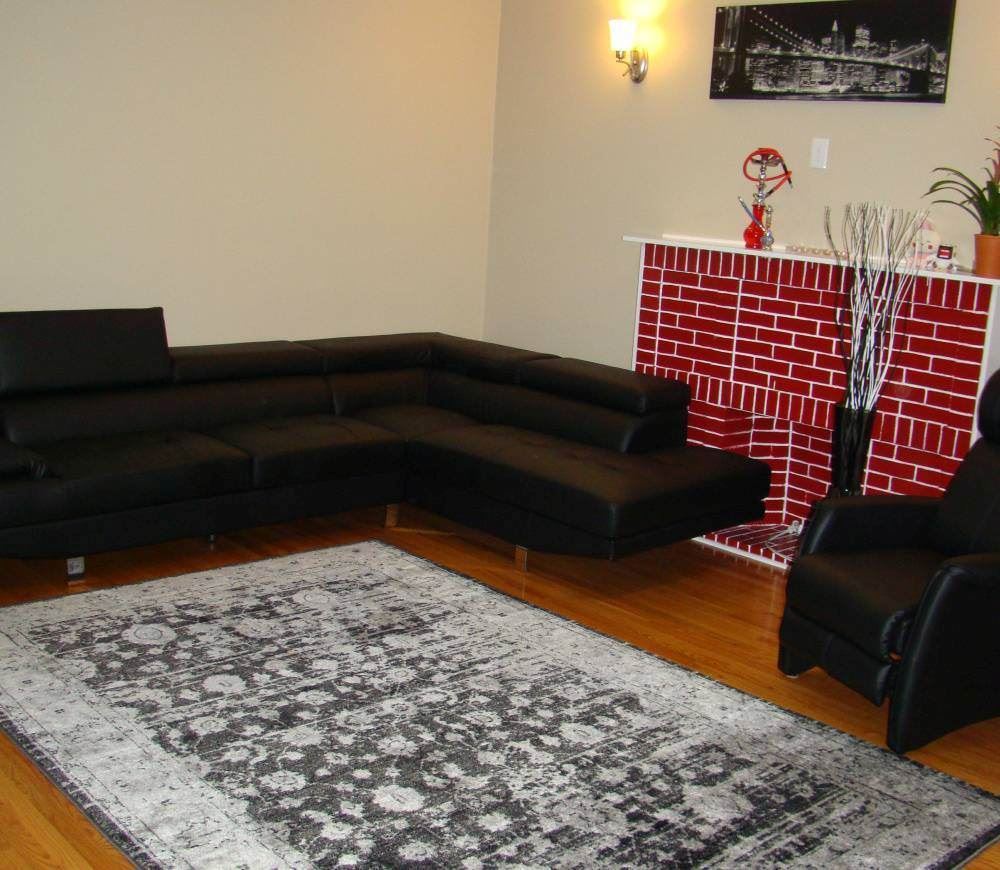 Distressed Vintage Gray Rug ChicagoCozy Rugs Chicago