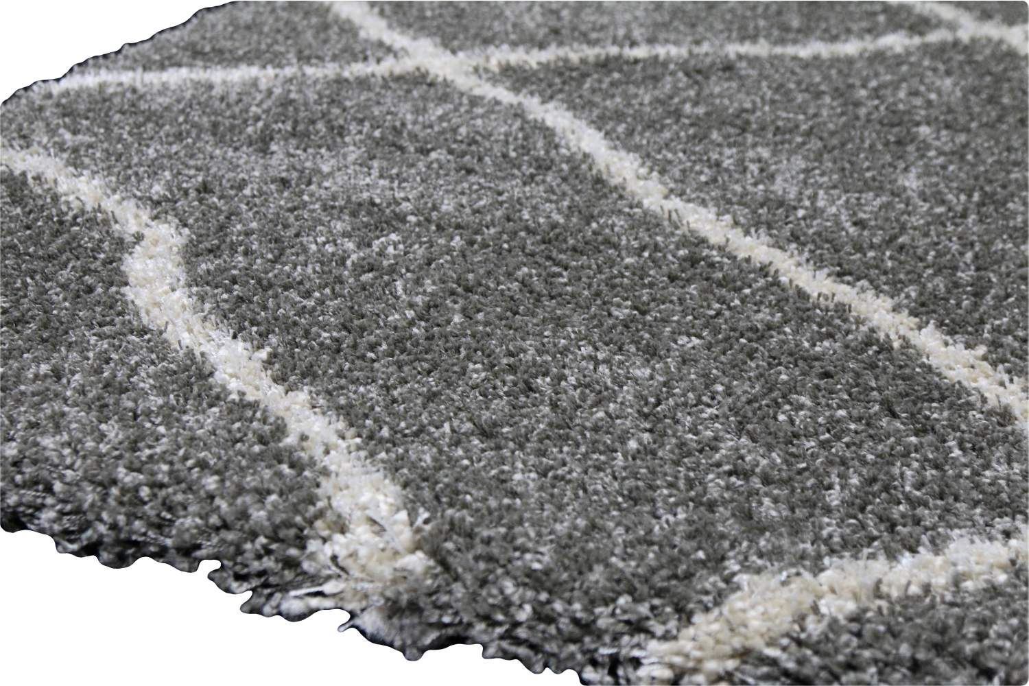 Moroccan Trellis Beige Shag Rug by Cozy Rugs in Chicago.