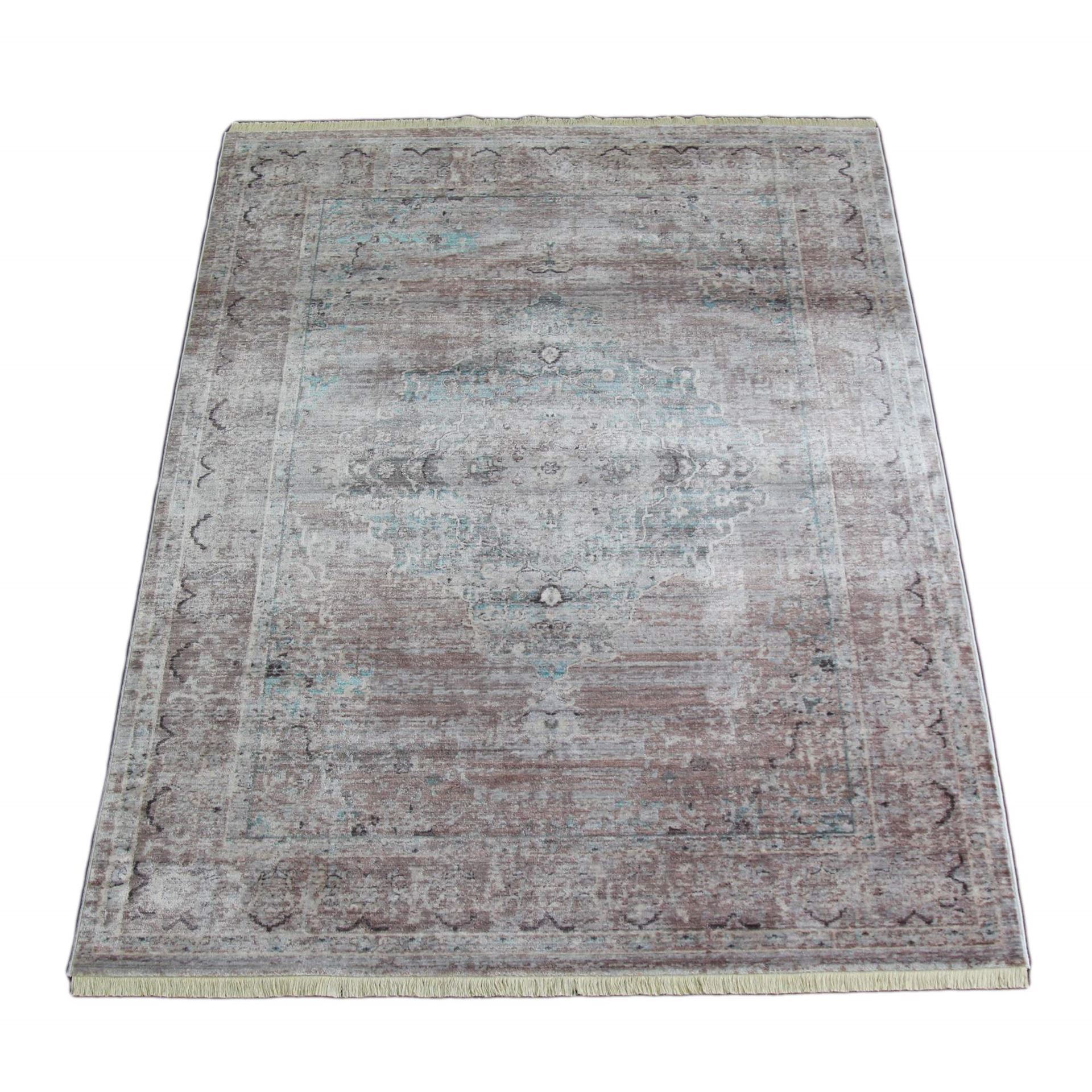 Distressed Persian Rug Teal - Soft Faded Oriental Rug | Cozy Rugs Chicago