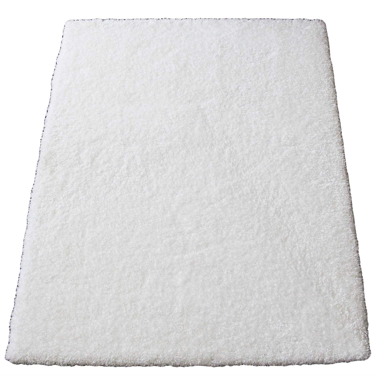 Solid White Shag Rug - Snow White Plush Fluffy Shaggy