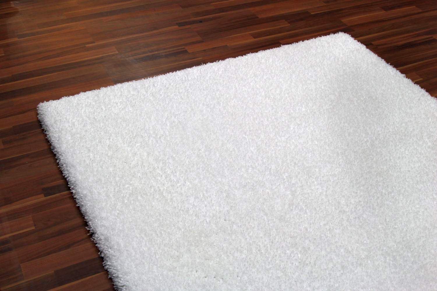 Solid White Shag Rug - Snow White Plush Fluffy Shaggy