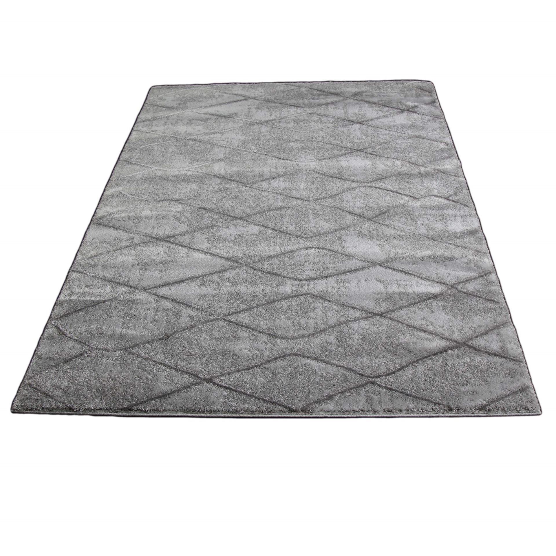 Soft Plush Gray Lattice Rug | Rug Sales in Chicago by Cozy Rugs