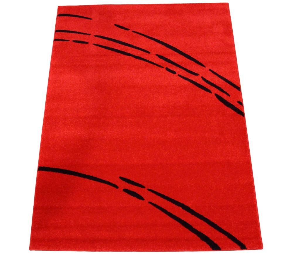 Solid red rug with black lines | Red Rugs by Cozy Rugs, Chicago