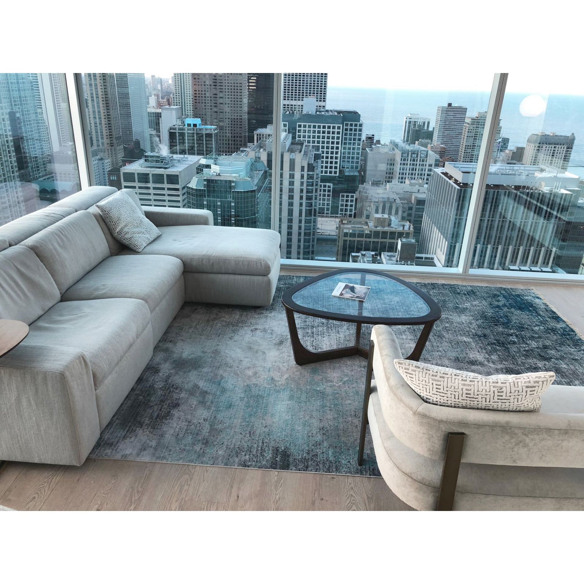 Picasso Grunge Abstract Rug - Artfully inspired by a blue abstract ...